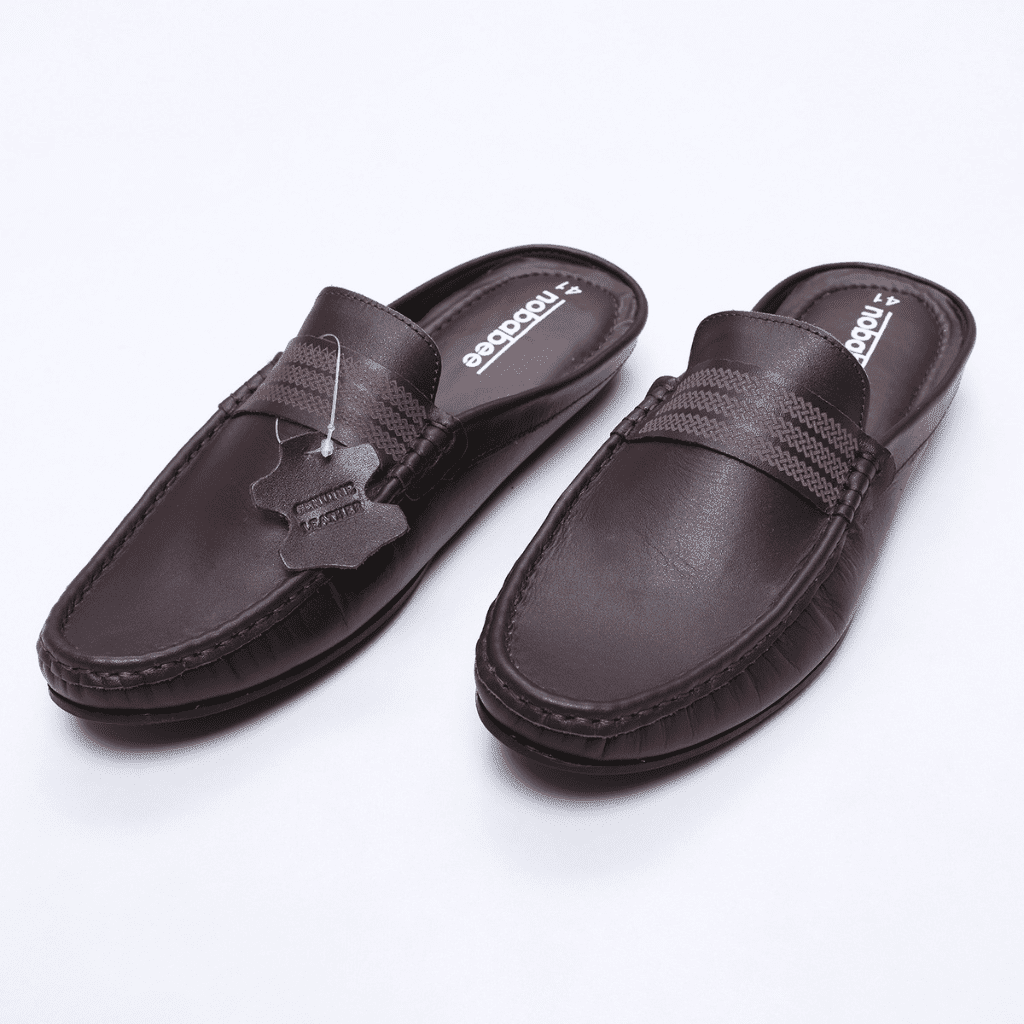 Men’s Moccasin Half Shoe Chocolate। Nobabee – Nobabee Footwear Limited