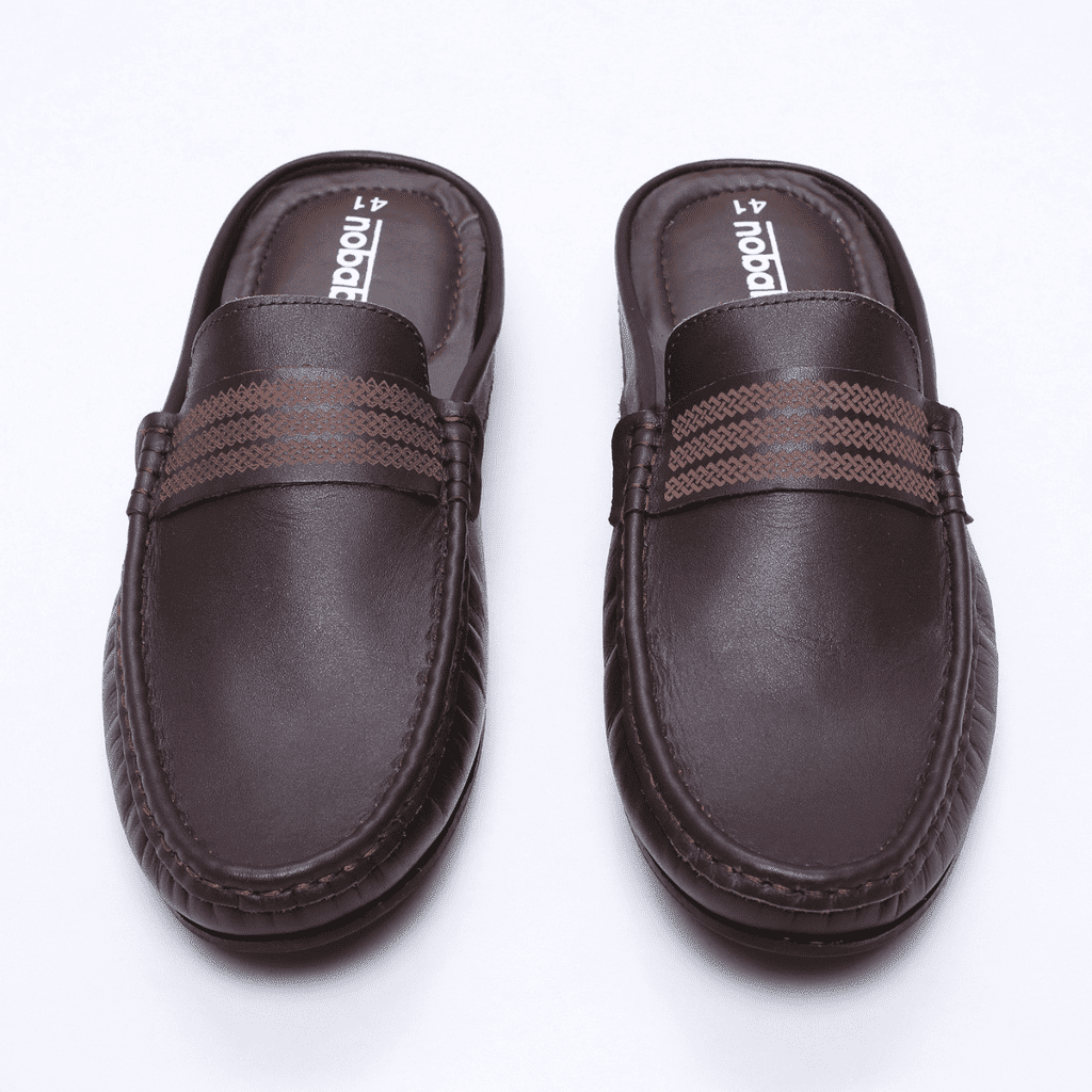 Men’s Moccasin Half Shoe Chocolate। Nobabee – Nobabee Footwear Limited