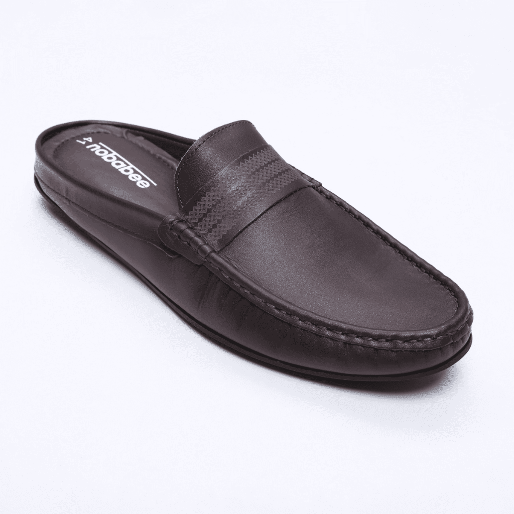 Men’s Moccasin Half Shoe Chocolate। Nobabee – Nobabee Footwear Limited